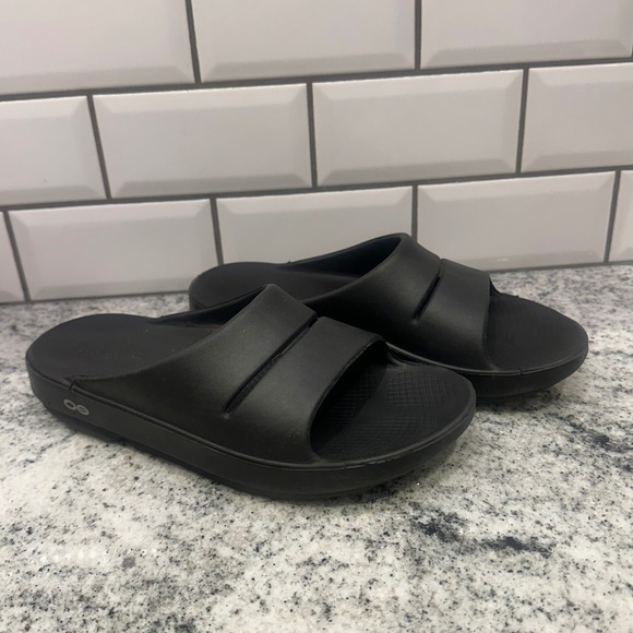 OOFOS | Shoes | Oofos Women 8 Ooahh Slide Sandal Black Recovery Oofoam ...